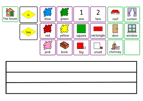 Communication board - Describing a house | Teaching Resources