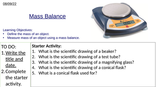 Using a Mass Balance | Teaching Resources