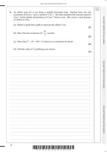 Displacement and Velocity Time Graphs | Edexcel A level Maths Exam ... Displacement and Velocity Time Graphs | Edexcel A level Maths Exam ...