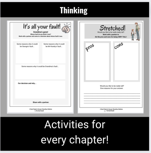 GEORGE'S MARVELLOUS MEDICINE Novel Study and Reading Comprehension ...