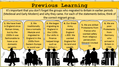 Migrants in Britain - Immigrant groups 1700-1900 - GCSE History Edexcel ...