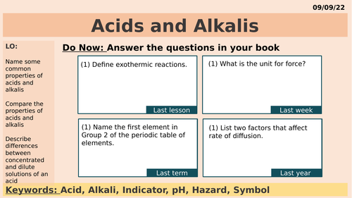 KS3 -Acids and Alkali Lesson | Teaching Resources