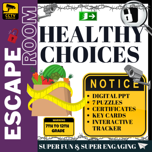 Healthy Lifestyle Choices Escape Room | Teaching Resources