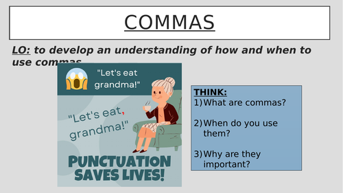 Commas | Teaching Resources