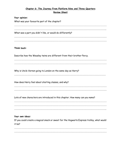 Harry Potter and the Philosopher's Stone Chapters 6-10 reading ...