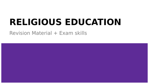 GCSE AQA RELIGIOUS EDUCATION EXAM TIPS 9-1 | Teaching Resources