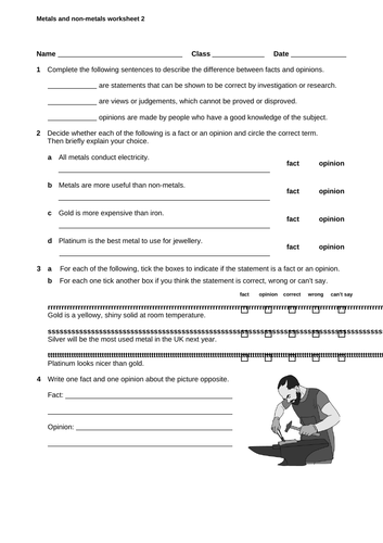 LESSON 2 - metals and non-metals | Teaching Resources