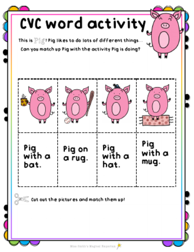CVC words - differentiated worksheets EYFS / Year 1 | Teaching Resources