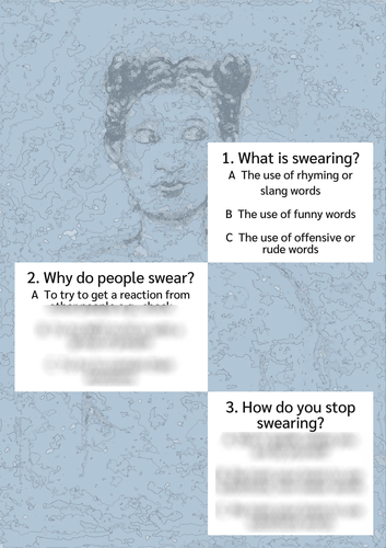 Behavior: Swearing Quiz Poster and Activity (US) | Teaching Resources