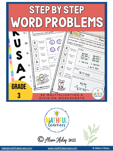 Word Problem Worksheets - Multiplication & Division Problem Solving for ...