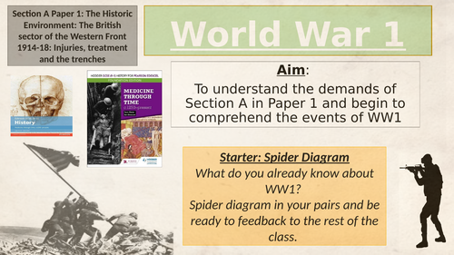 World War One - Medicine Through Time: The British Sector of the ...