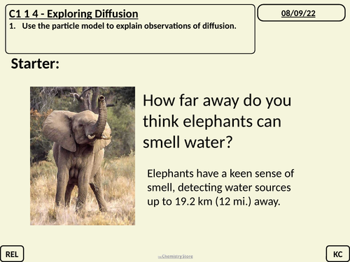 KS3 Chemistry AQA C1 1 4 Exploring Diffusion Lesson Bundle | Teaching Resources
