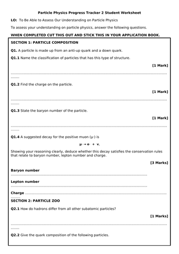 AQA A-Level Physics: Particles Scheme of Work | Teaching Resources