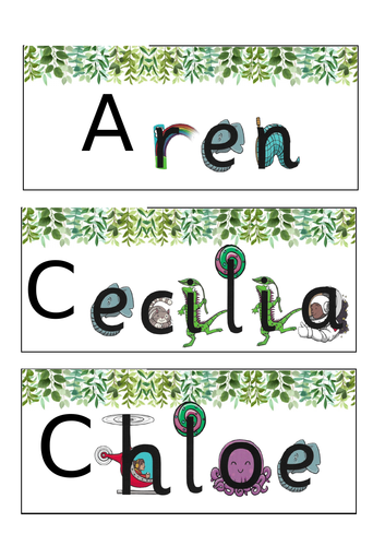 Little Wandle Name Cards | Teaching Resources