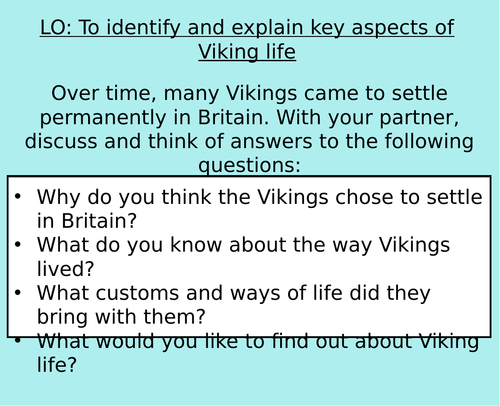 Complete 7 lesson Viking topic work | Teaching Resources