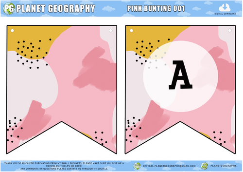 Classroom Bunting - Pink Theme | Teaching Resources