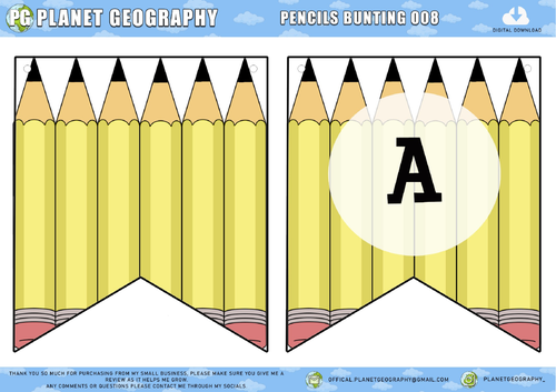 Classroom Bunting - Pencil Theme | Teaching Resources