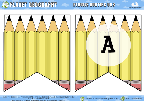 Classroom Bunting - Pencil Theme | Teaching Resources