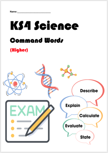 Aqa Gcse Combined Science Trilogy Command Words Workbook Teaching