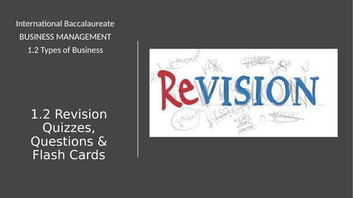 Business Management IB 1.2 Types of Organisations - Revision Questions ...