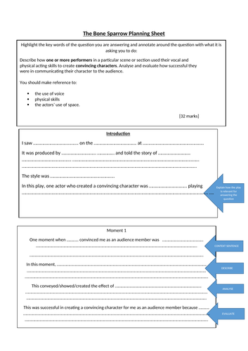 Live Theatre: The Bone Sparrow SOW | Teaching Resources