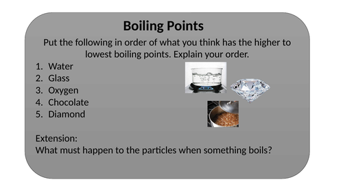 KS3 Year 7 - Particles: Boiling | Teaching Resources