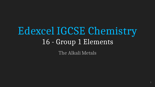 Edexcel IGCSE Double Award Science (Chemistry) Presentations - The ...