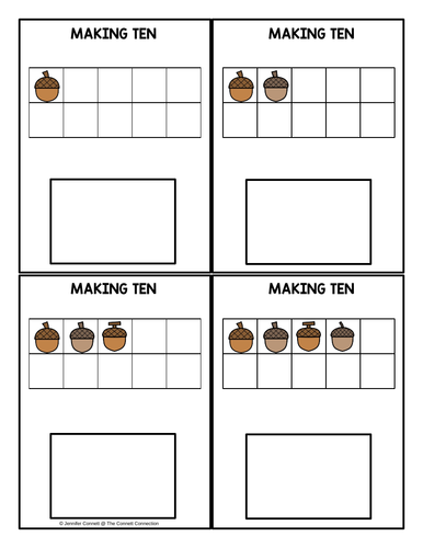 Acorn Ways to Make 10 with Addition | Teaching Resources