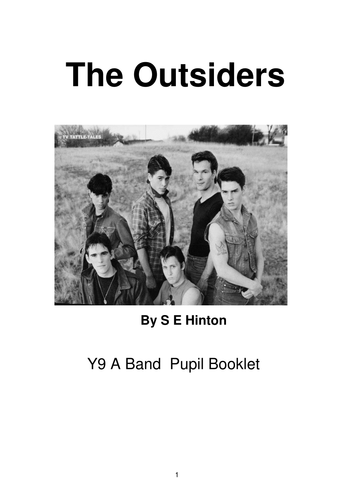The Outsiders SE Hinton Complete Unit PPTs and Worksheets | Teaching ...