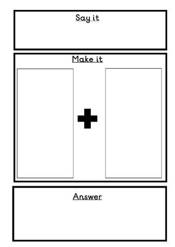 Say It, Make It, Write It - Addition and Subtraction | Teaching Resources