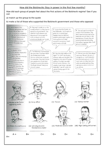 The Russian Civil War | Teaching Resources