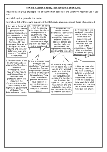 The Russian Civil War | Teaching Resources