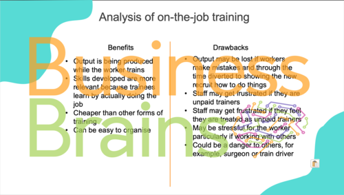 Training Lesson - HR - AS Business | Teaching Resources