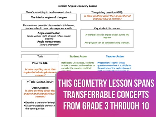 Interior Angles Discovery Exploration | Teaching Resources