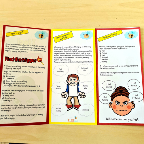 ELSA SUPPORT anger leaflet - emotional regulation | Teaching Resources