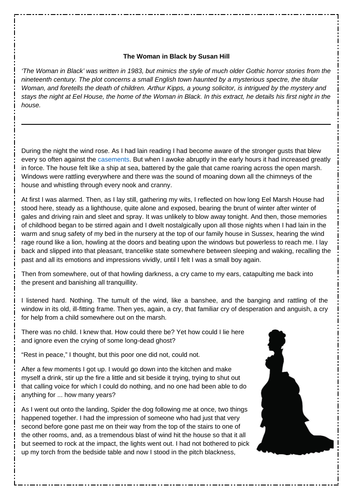 'The Woman in Black' short comprehension | Teaching Resources