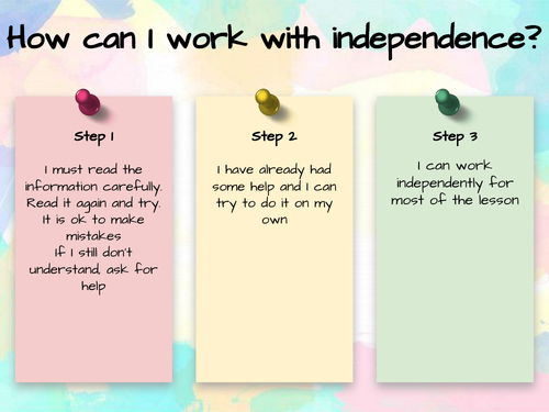 Working with independence | Teaching Resources