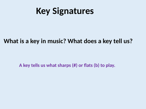 Key Signatures | Teaching Resources