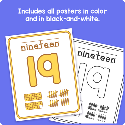 0-20 Number Posters | Counting & Number Sense Classroom Decor ...