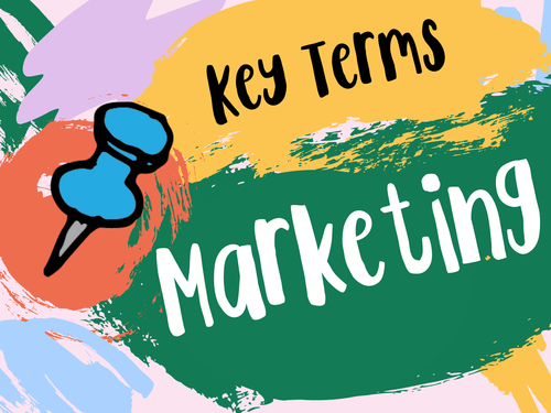 50 Marketing Key Terms Display Posters | Teaching Resources
