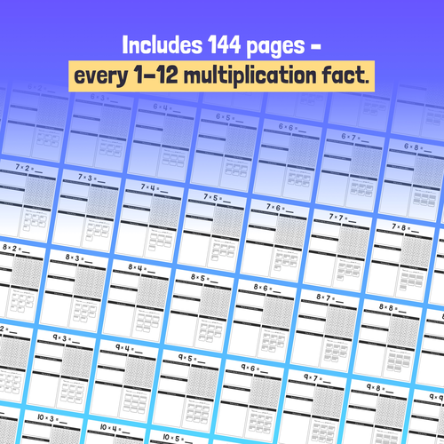 Multiplication Fact Worksheet 1-12