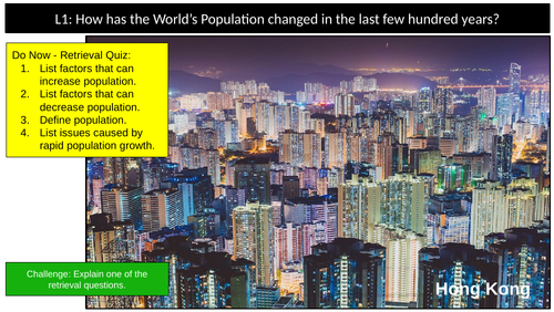 Population IGCSE Cambridge | Teaching Resources