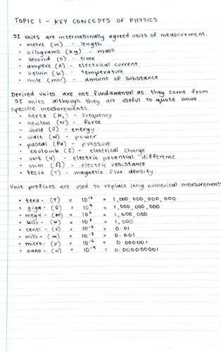 Key Concepts of Physics - Topic 1 Physics GCSE (Edexcel) | Teaching ...