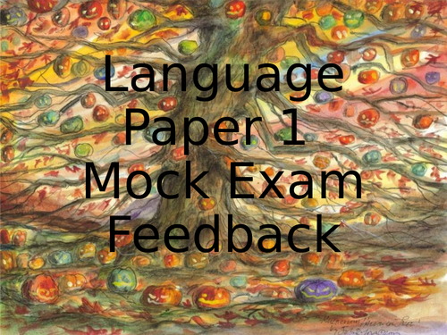 AQA English Language GCSE Paper 1 Mock Exam - Halloween Themed WITH ...