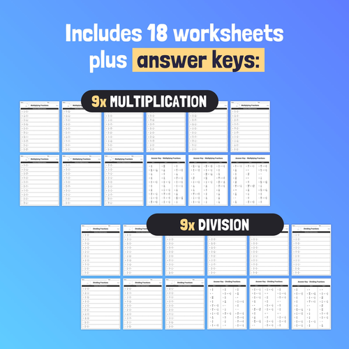 Multiplying & Dividing Fractions Worksheets | Year 5 & Year 6 Fractions ...