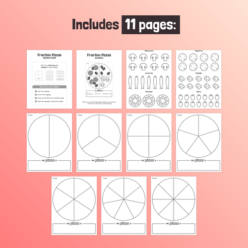 Fraction Pizza Craft | Beginner Fractions Activity, Cut & Paste ...