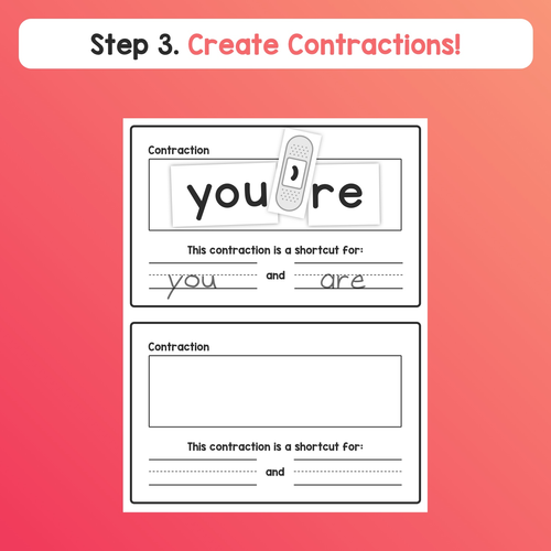 Contraction Surgery | No Prep Contractions Activity, ELA Contractions ...