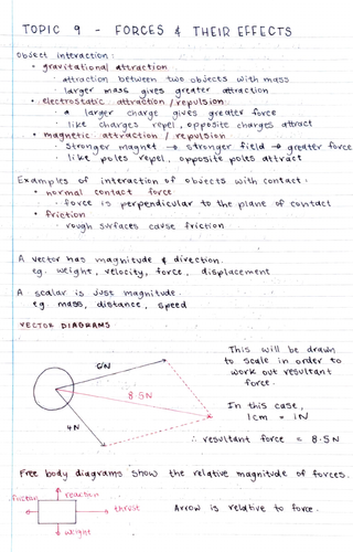 Forces & their effects - Topic 9 Physics GCSE (Edexcel) | Teaching ...