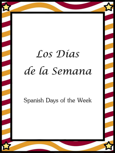Los días de la semana - Days of the week in Spanish | Teaching Resources