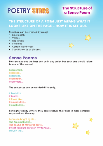Poetry Stars Immersive Poetry Unit | Teaching Resources